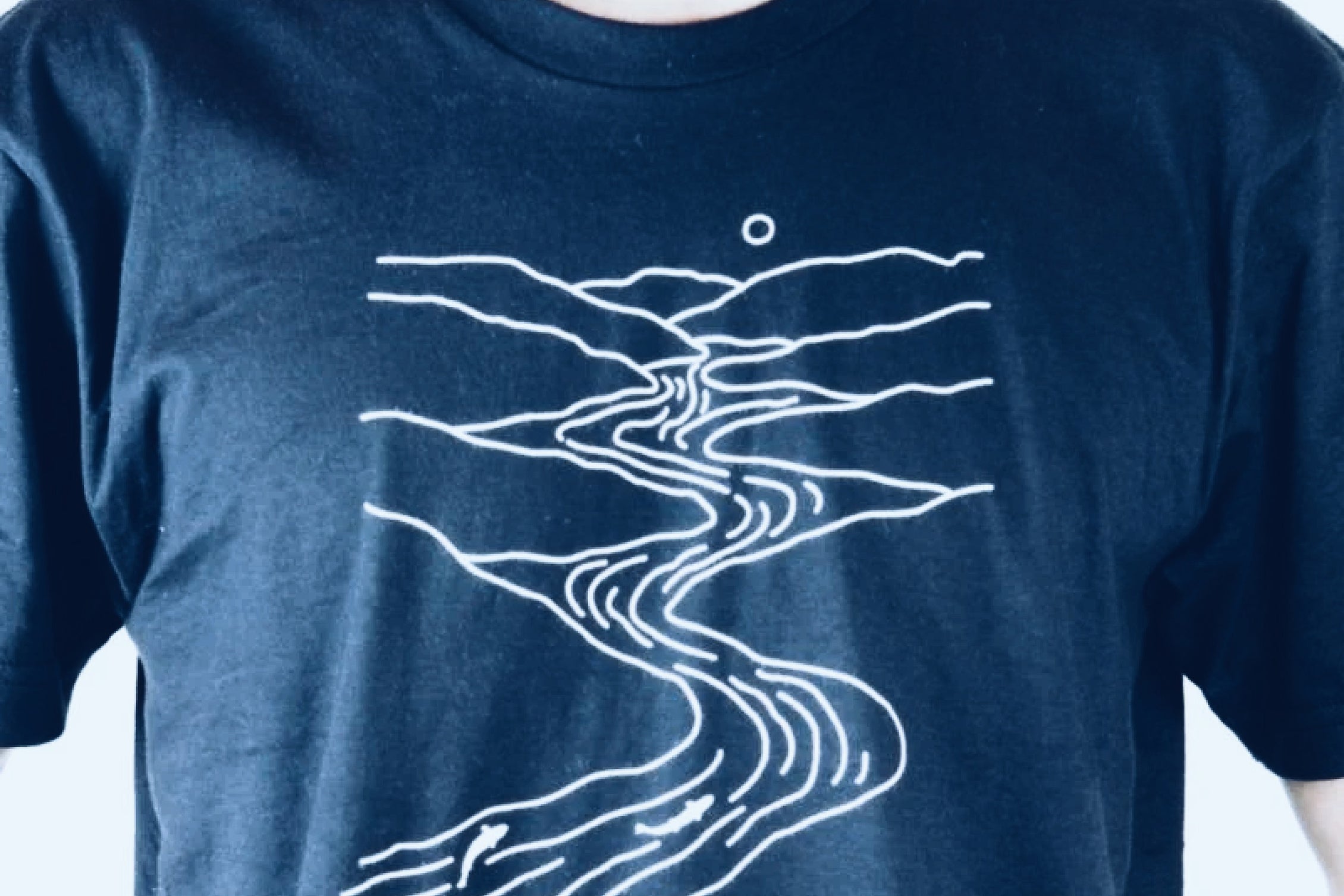 T-shirt with Fly-fishing drawing by Tenkara USA®
